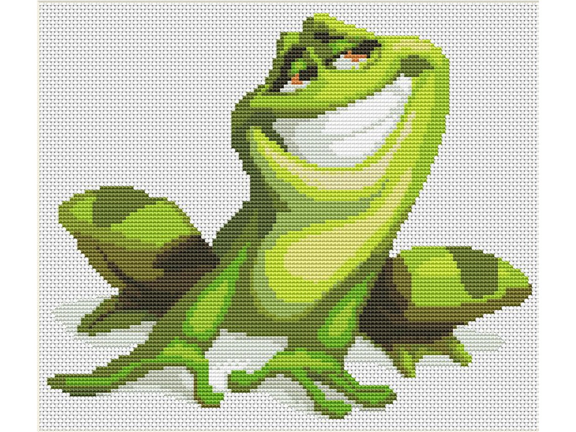 Frog Cross Stitch Pattern. Easy Cross Stitch Pattern. Simple - Etsy