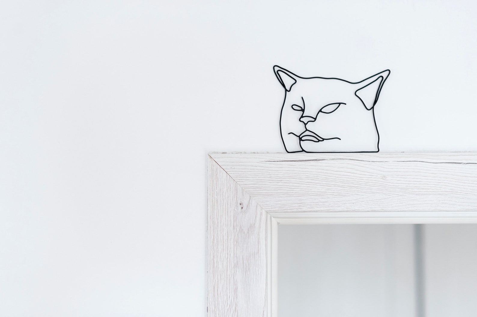Confused Cat At Dinner Table Meme black wire metal | Etsy