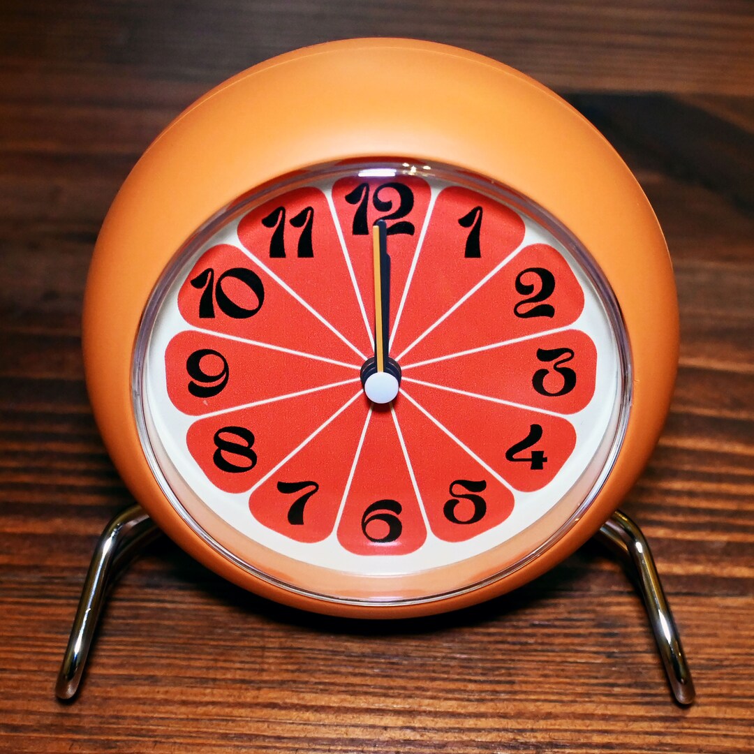 1970s 4 Retro Grapefruit Sunburst Desktop Clock With Night Light - Etsy