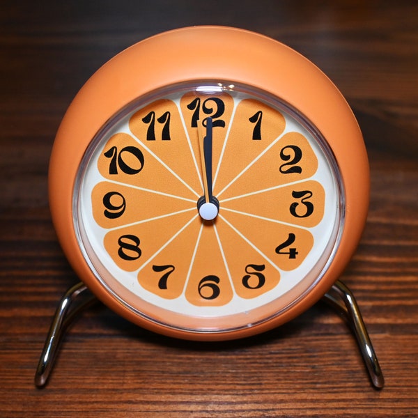 Orange Clock - Etsy