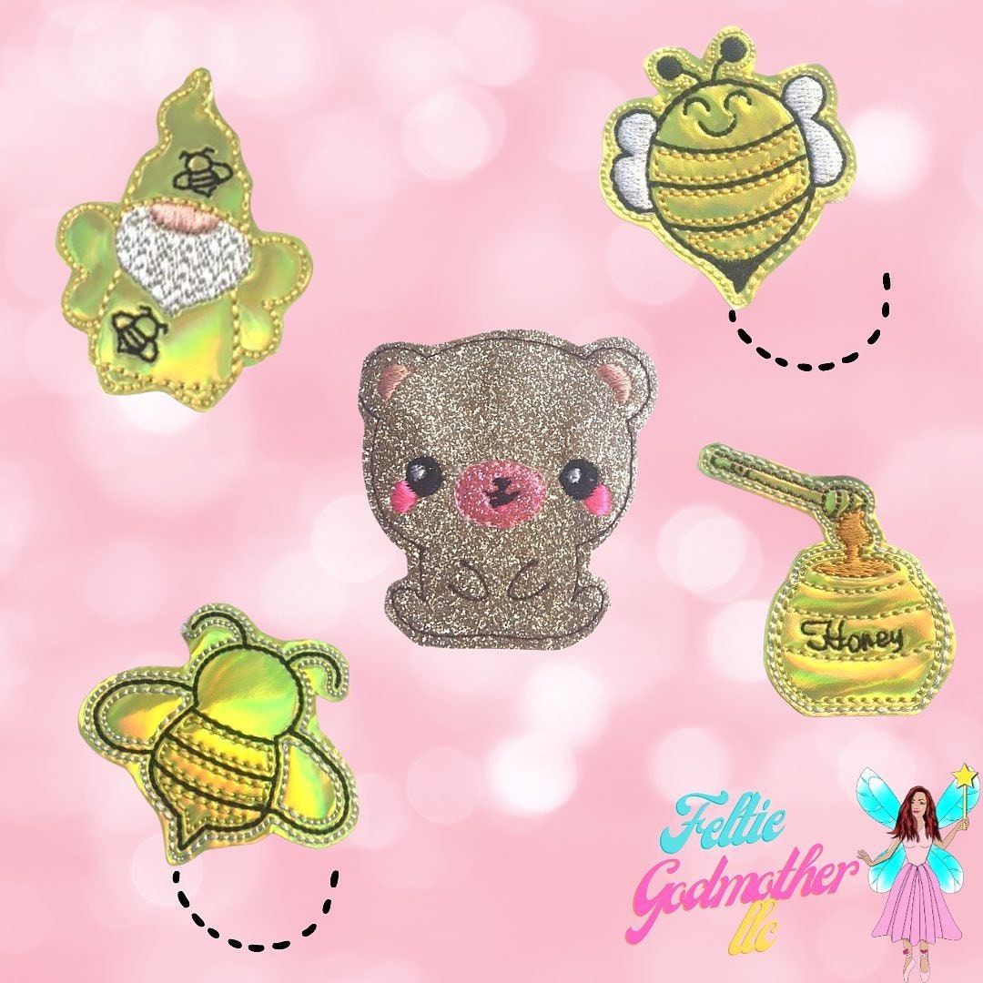 Bears and the Bees Feltie Design Pack, Spring Feltie Design Bundle - Etsy