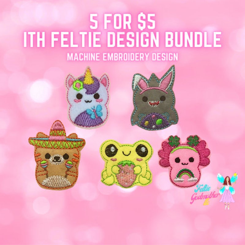 Feltie Embroidery Designs - Etsy