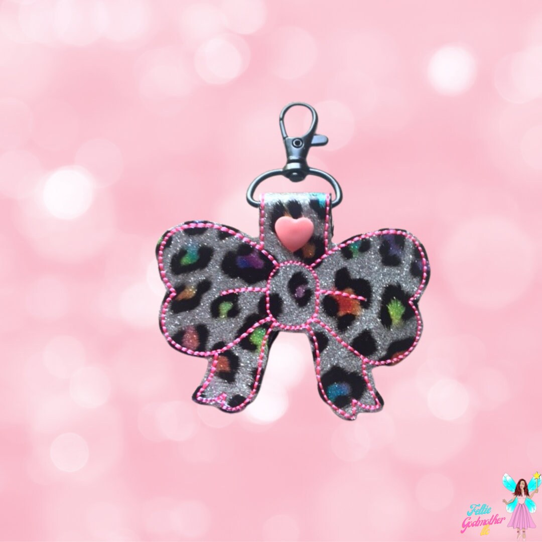 Bow Keyfob 4x4 5x7 ITH Machine Embroidery Design - Etsy