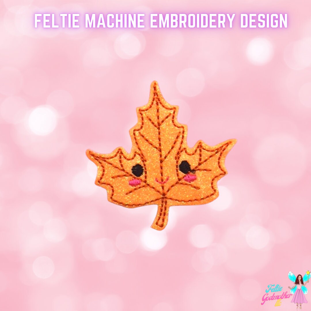 Leaf Feltie Design, Feltie Embroidery Design, Machine Embroidery Design ...