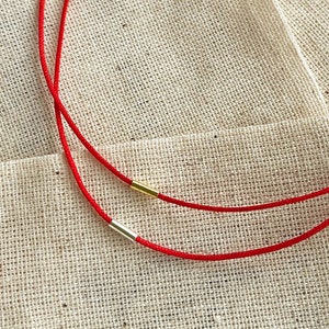 925 Red String Choker, Protection Jewelry, Kaballah Red Necklace, Red ...