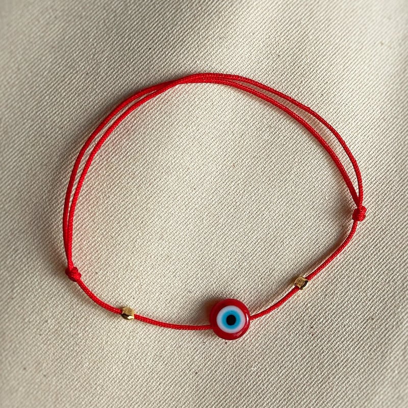 925 Red Evil Eye - Etsy