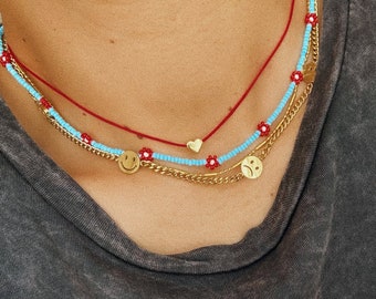 Red String Necklace | Etsy