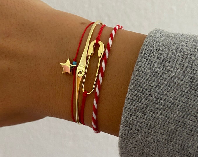 925 Red String Bracelet, Protection Jewelry, Kaballah Red Bracelet, Red ...