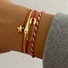 925 Safety Pin, Red String Bracelet, Paper Clip Bracelet, Minimal Gold ...