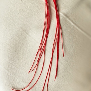 925 Red String Earring, Red Luck Earring, Good Luck Jewelry, Lucky ...