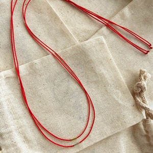 925 Red String Choker, Protection Jewelry, Kaballah Red Necklace, Red ...