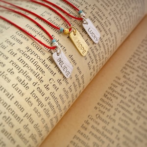 925 Hope Necklace, Red String Choker, Protection Jewelry, Adjustable ...