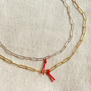 925 Sterling Silver Necklace, Good Luck Necklace, Red Charm Necklace ...