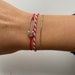 925 Safety Pin Red String Bracelet Paper Clip Bracelet - Etsy