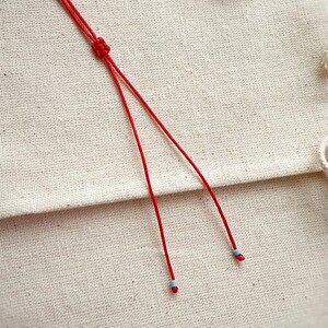 925 Sterling Silver Clover Heart Necklace, Red String Necklace, Red ...