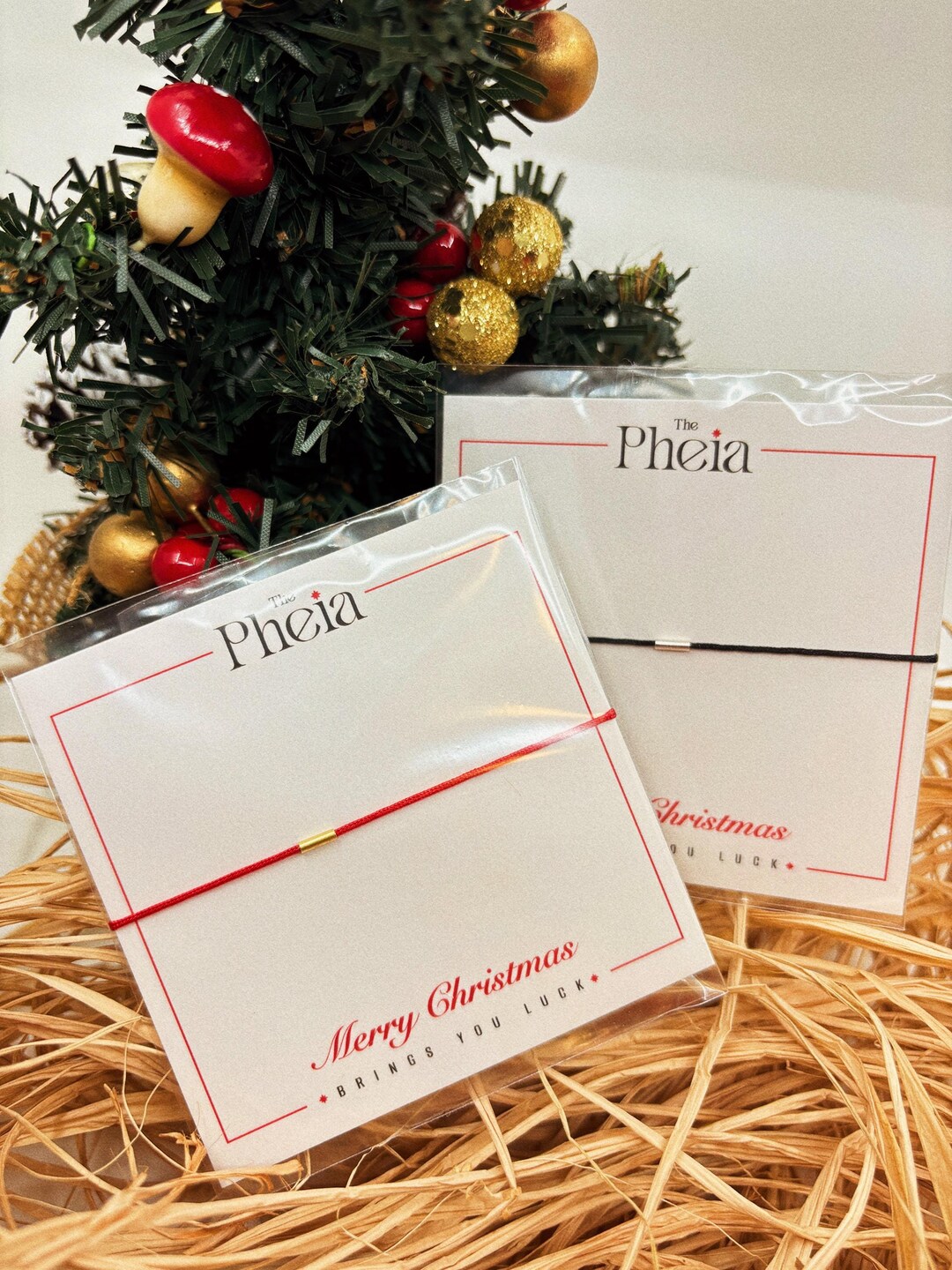 925 2 Red Bracelet, Red Couple String Bracelet, Christmas String Bracelet, Xmas Red Bracelet ...