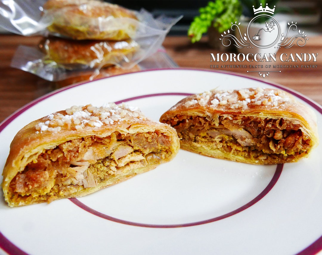 Moroccan Bastilla Chicken Rolls Stuffed With Almonds Poultry - Etsy