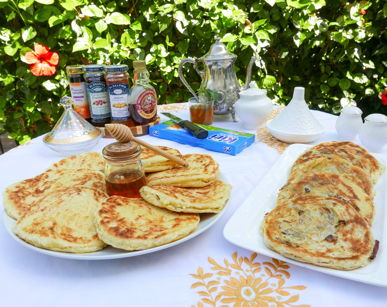 MSEMEN Moroccan Bread Sweet Pancake or Stuffed Food With Khlii - Etsy