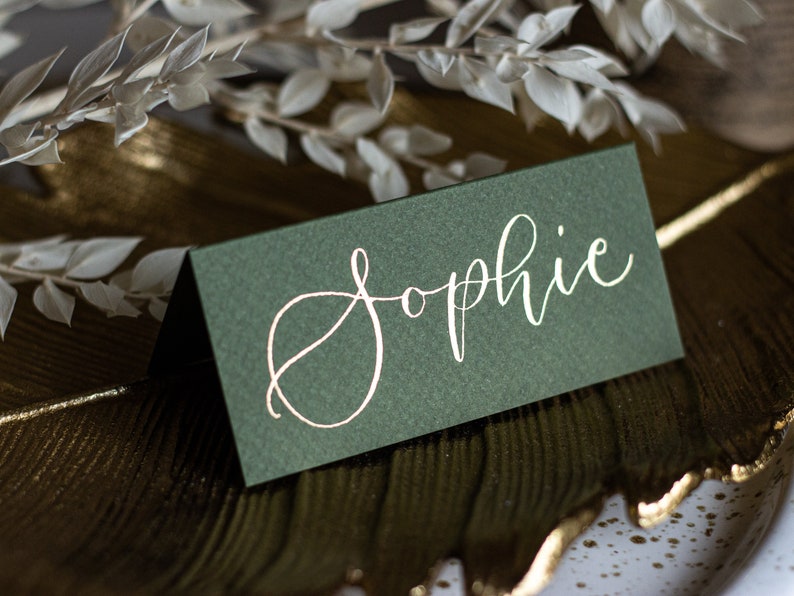 Handwritten Calligraphy Place Cards Classic Name Cards - Etsy