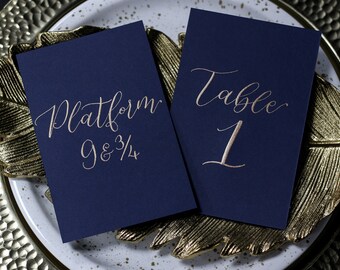 Navy Blue Table Numbers | Etsy