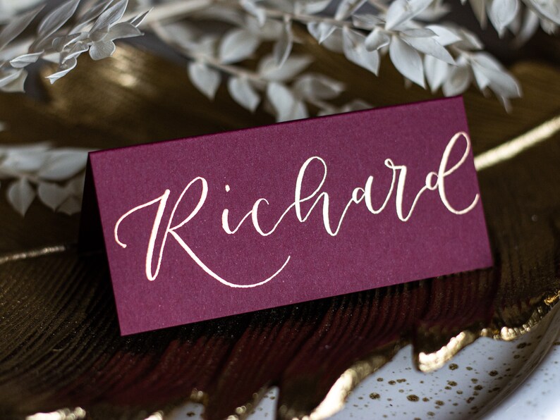 Handwritten Calligraphy Place Cards Classic Name Cards - Etsy