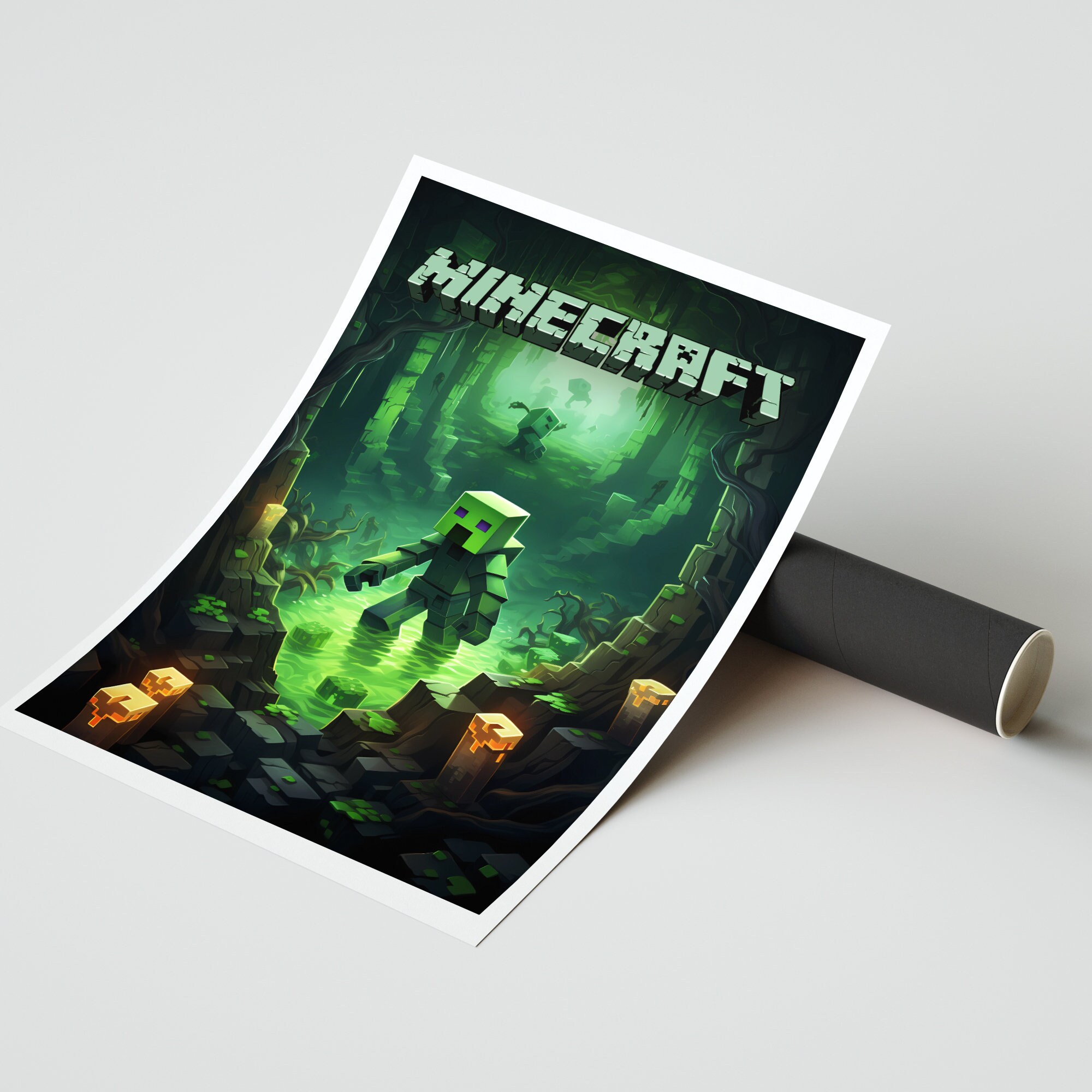 A3 Minecraft Gaming Poster, Gamer Gift HD Print Easy to Frame, Ideal ...