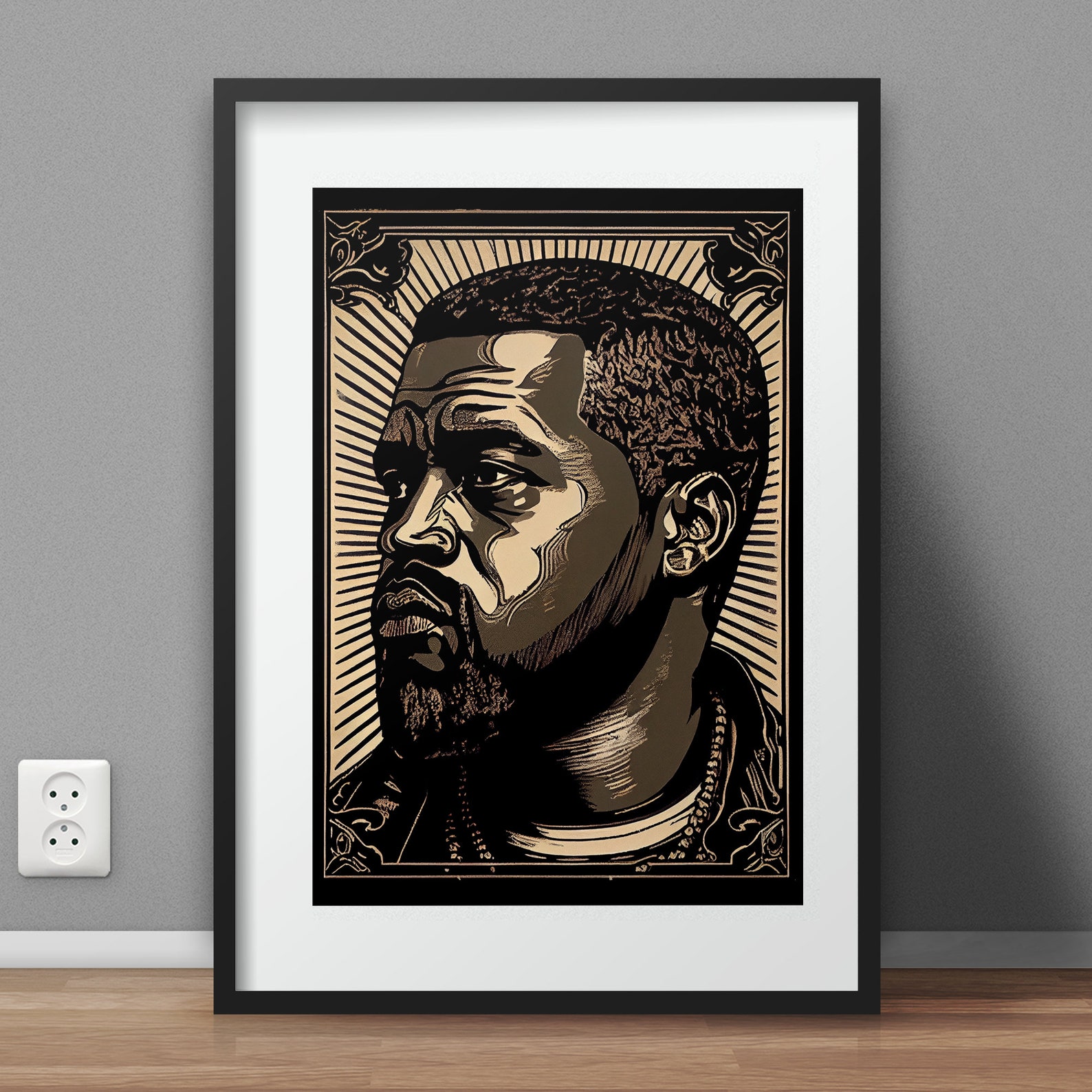 Kanye West Poster A3 Digital Portrait Premium HD Printing Easy to Frame ...