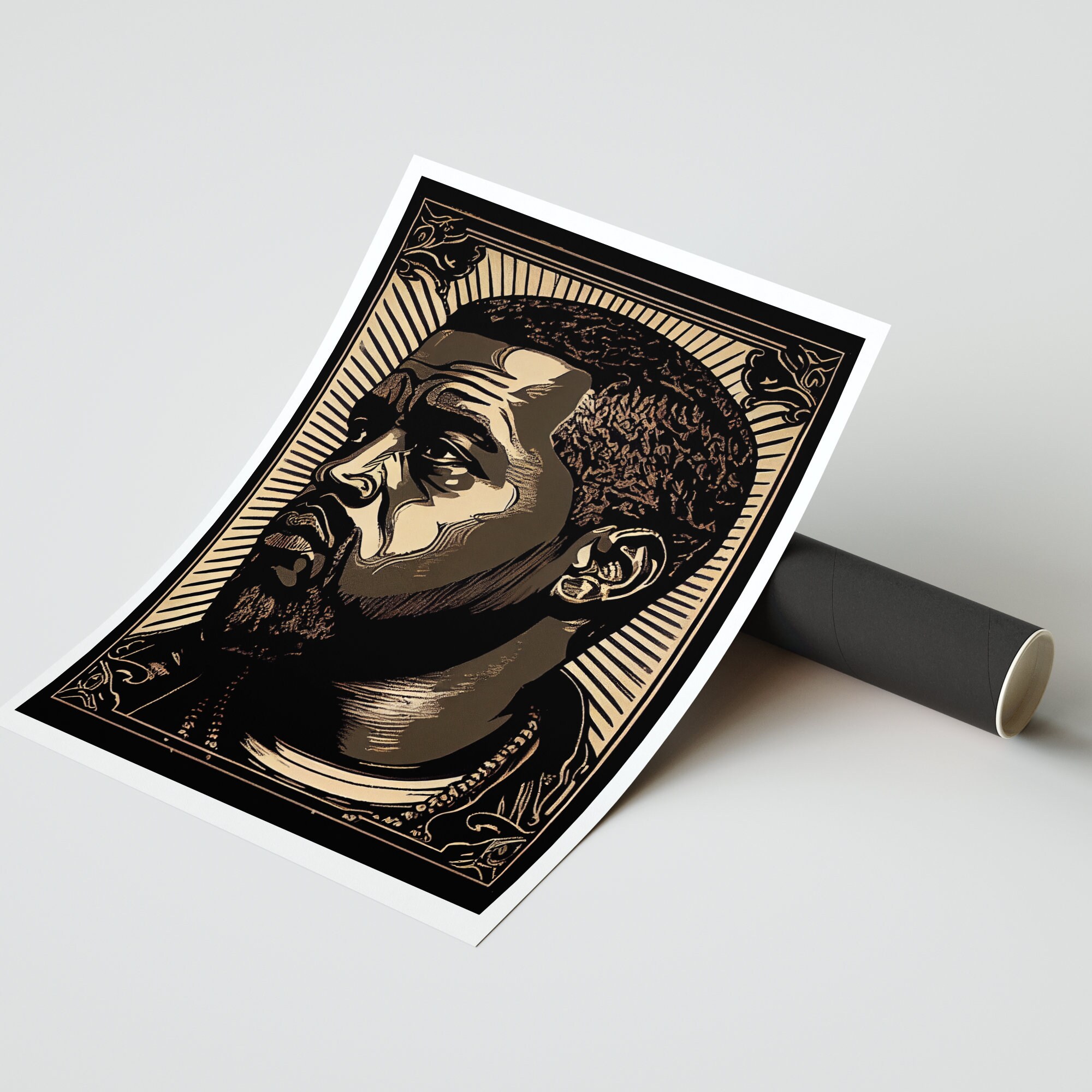 Kanye West Poster A3 Digital Portrait Premium HD Printing Easy to Frame ...