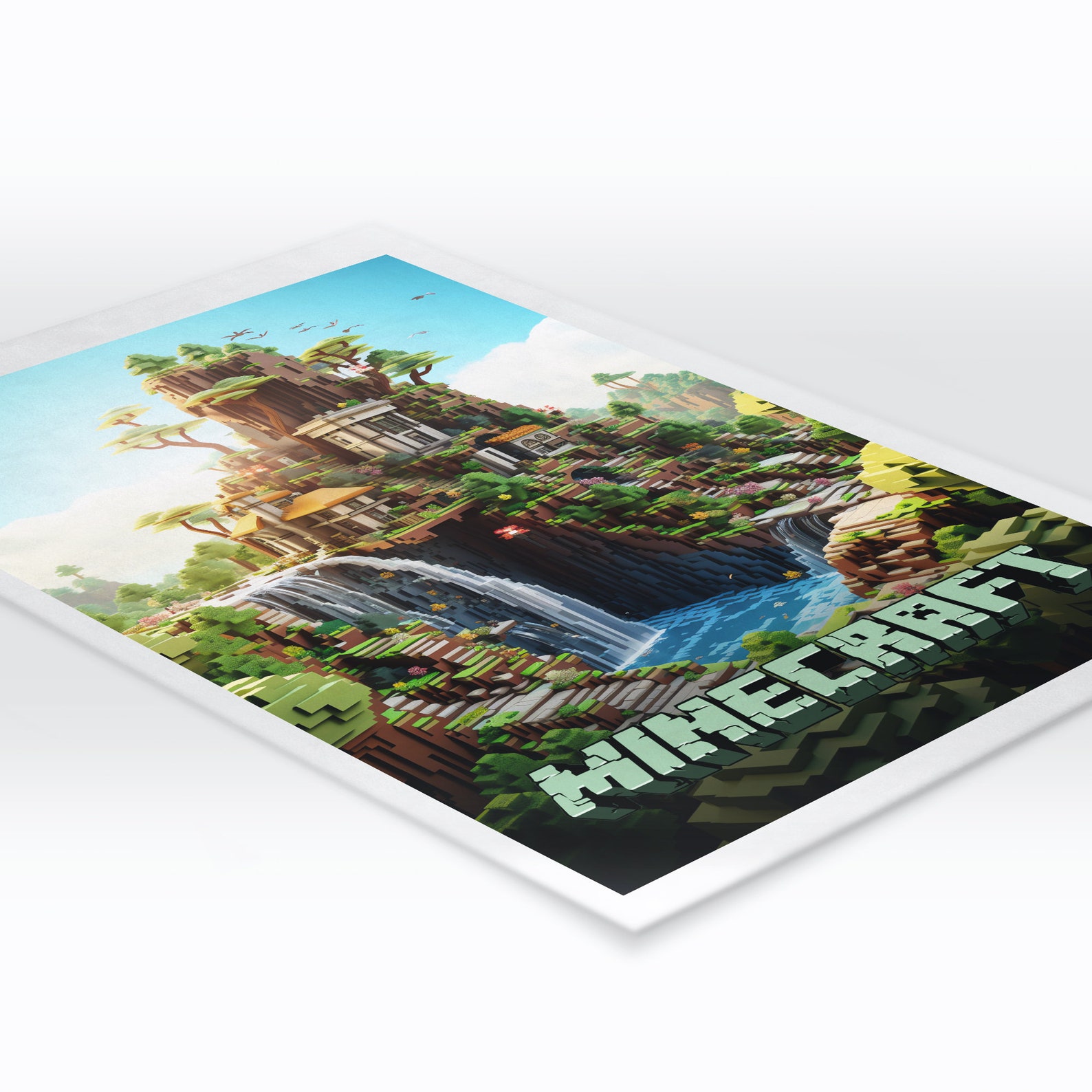 A3 Minecraft Gaming Poster, Gamer Gift HD Print Easy to Frame, Ideal ...