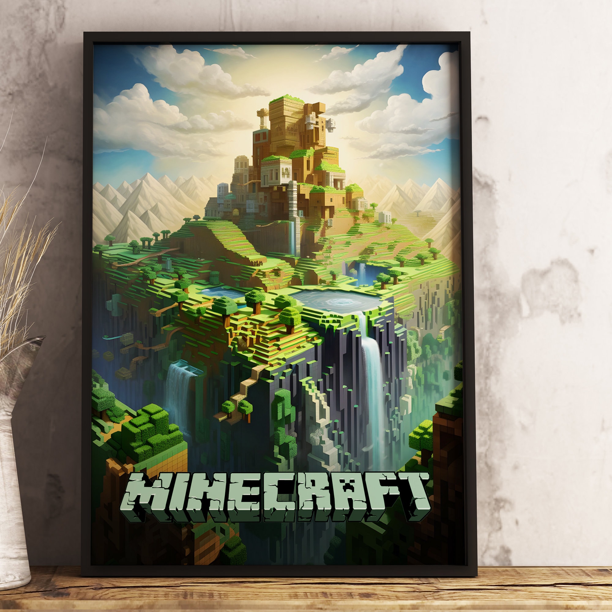 A3 Minecraft Gaming Poster, Gamer Gift HD Print Minecraft, Combo, Video ...