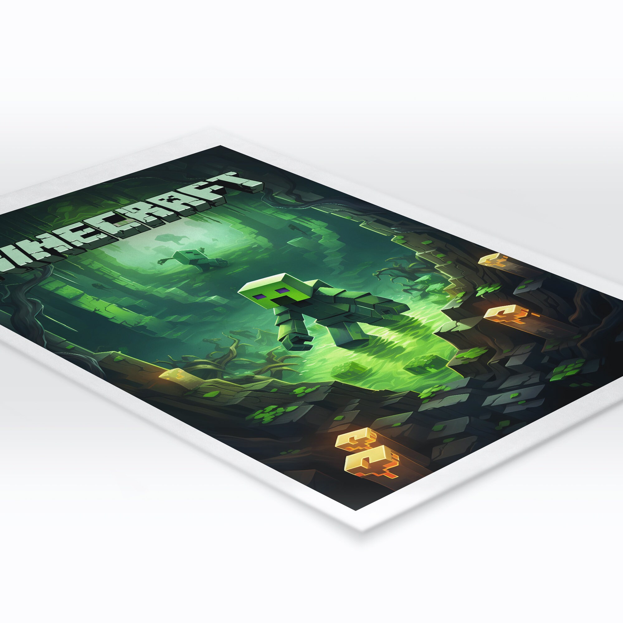 A3 Minecraft Gaming Poster, Gamer Gift HD Print Easy to Frame, Ideal ...