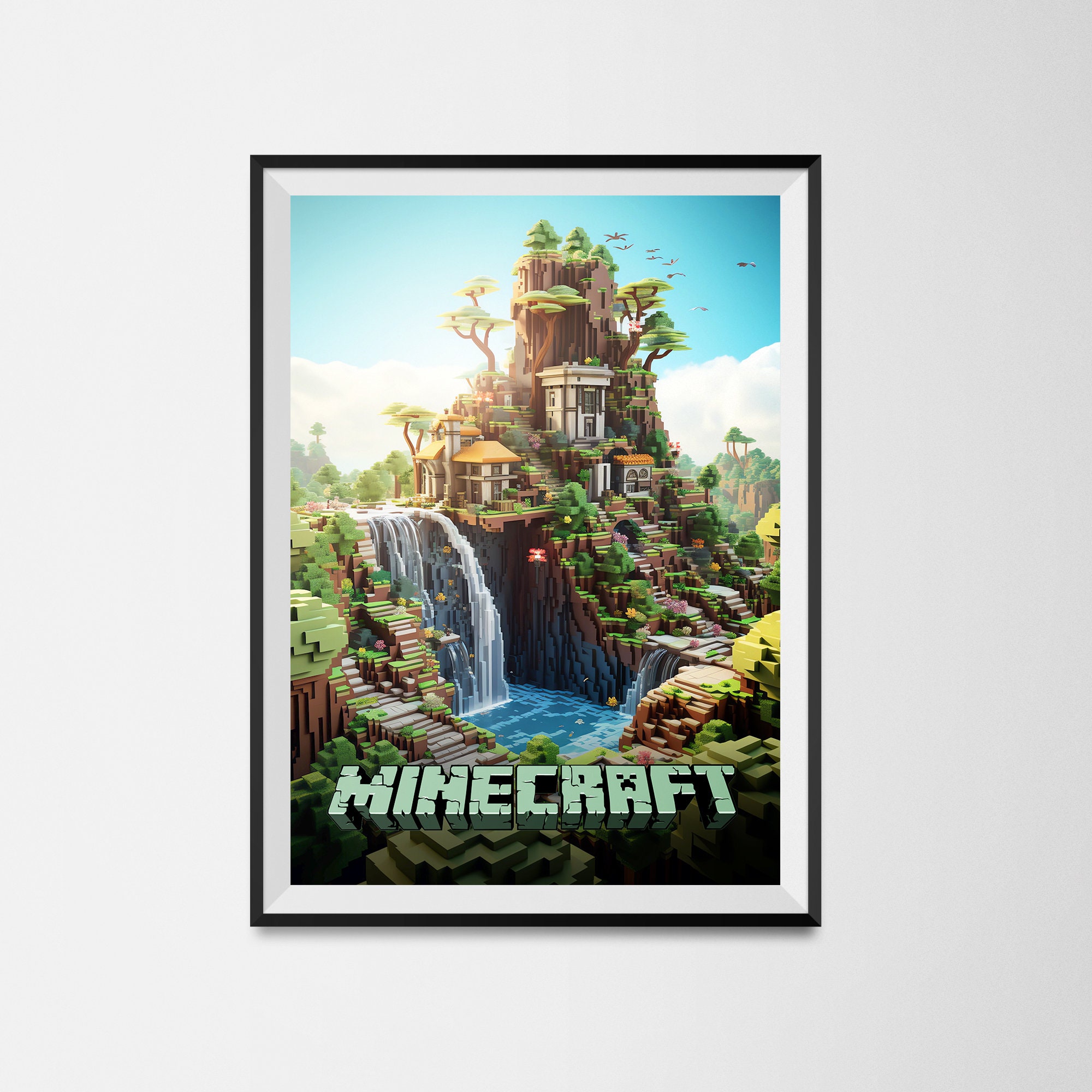 A3 Minecraft Gaming Poster, Gamer Gift HD Print Easy to Frame, Ideal ...