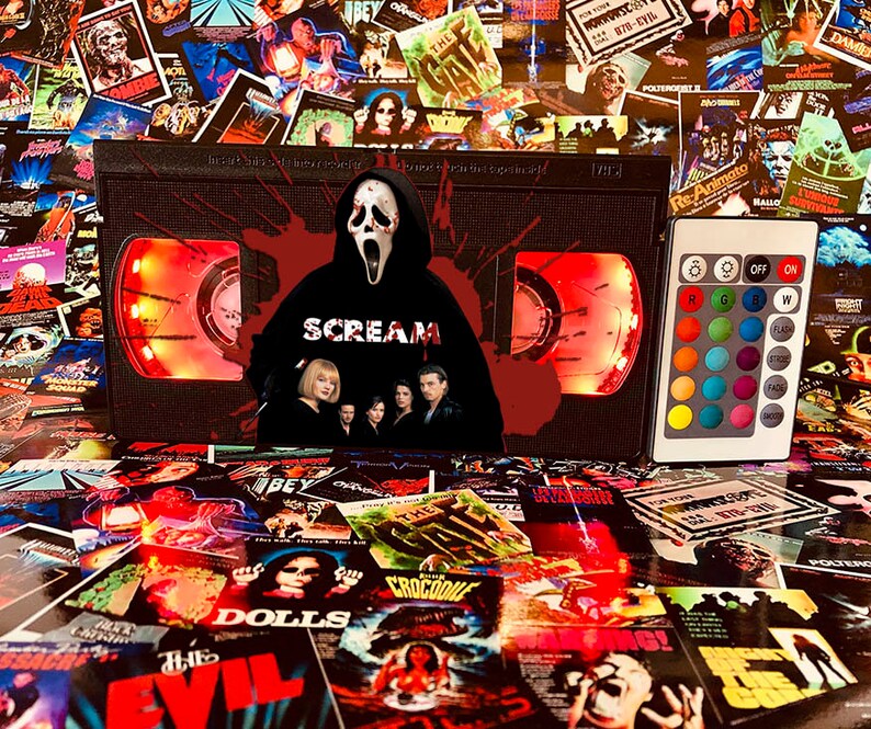 Vhs Lamp Retro Vhs Night Light Table Lamp Horror Scary Movie | Etsy