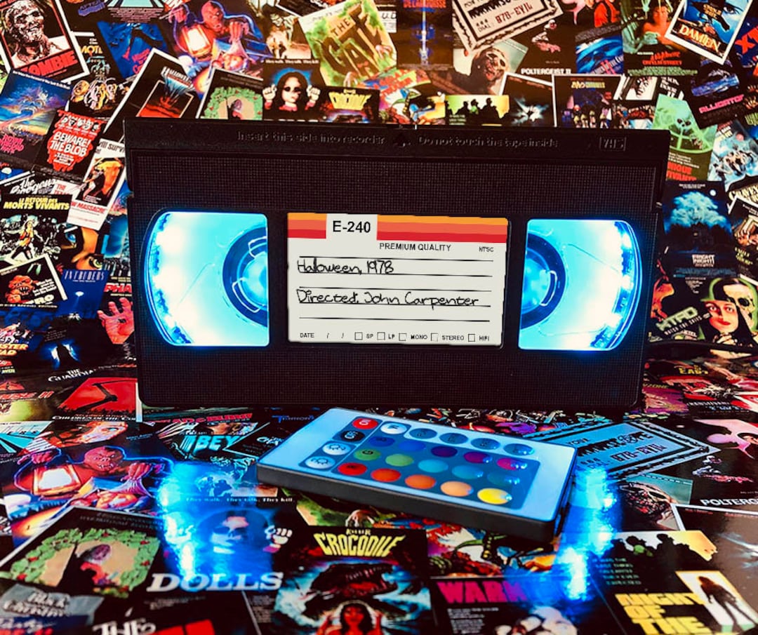 Horror VHS Tapes Vhs Lamp Retro Vhs Night Light Table Lamp VHS - Etsy
