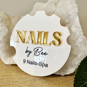 Custom Acrylic Nailfie Disc for Nail Techs - Personalized Beauty Salon ...