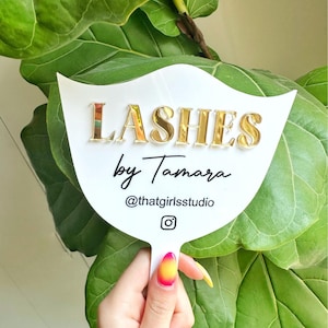 Custom Lash Mirror Paddle for Beauty Salon Decor and Social Media Props ...