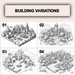 50 Coloring Pages of Settlements and Towns in Isometric View | Instant ...