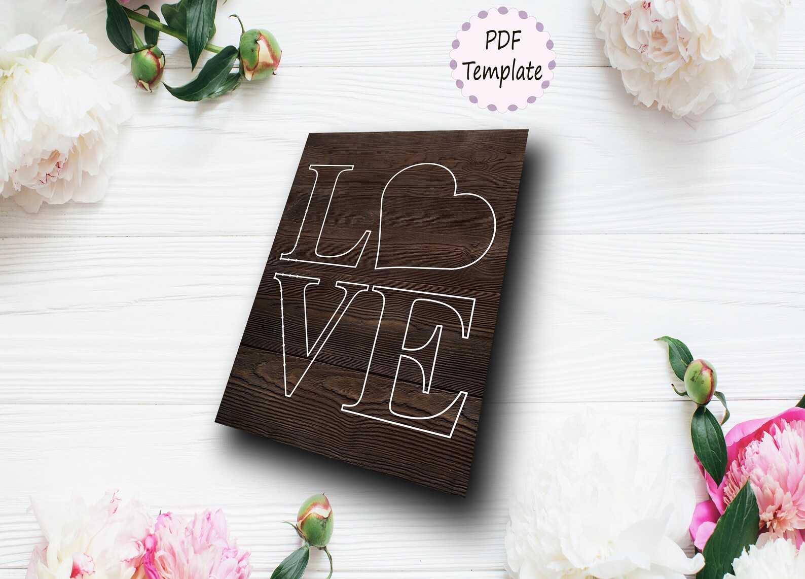 Love String Art Template Marriage Couple Pattern Love String | Etsy