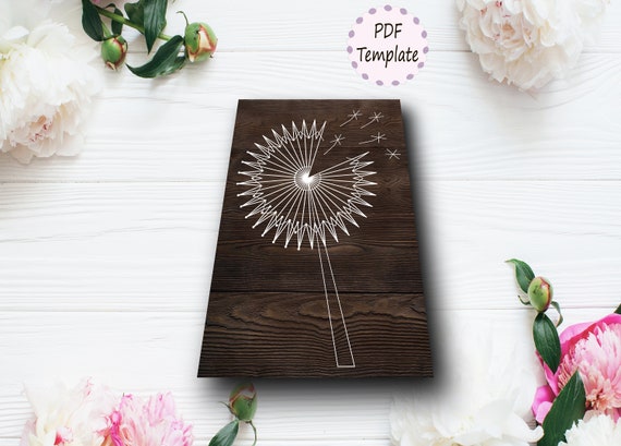 Dandelion String Art Template Pattern Dandelion PDF Design | Etsy