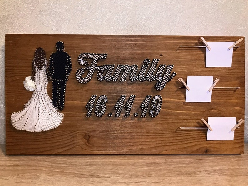 String Art Wedding Couple Template Custom Date Custom Pattern | Etsy