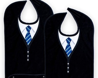 Classy Pal Adult Bib for Men With Embroidered Design Waterproof ...