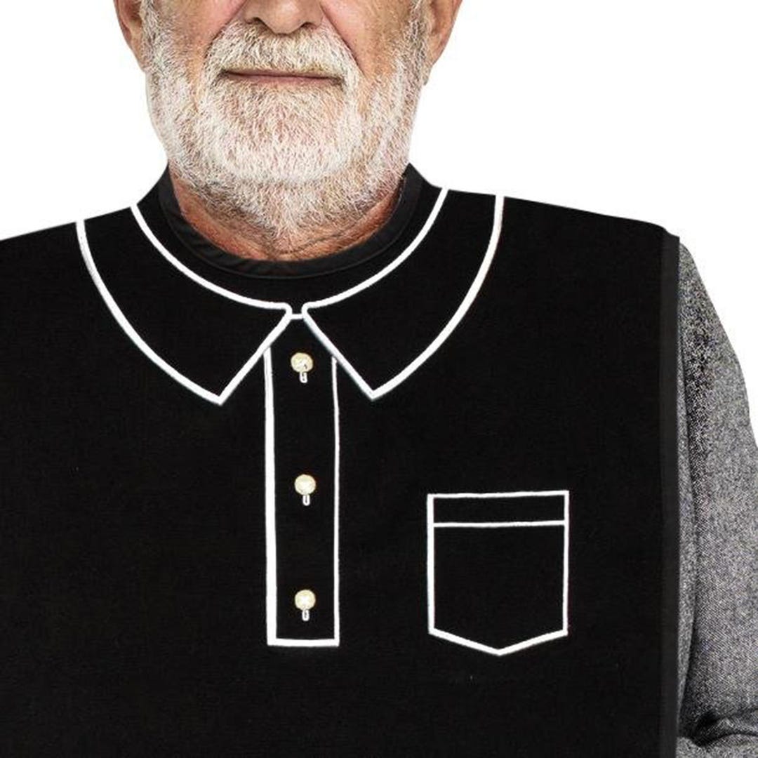 Classy Pal Adult Bib for Men With Embroidered Design. Waterproof ...