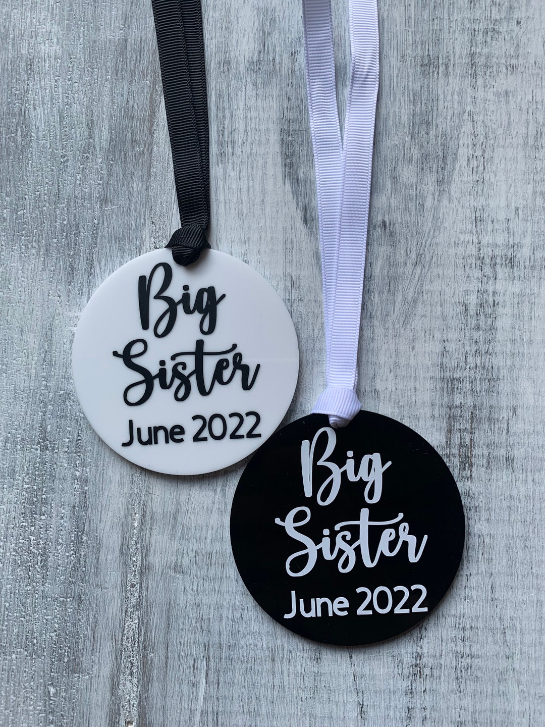 Big Sister Announcement, New Sister, Big Sister Ornament, Personalized ...