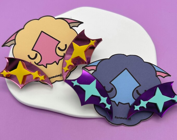 Kingdom Hearts Komory Bat Acrylic Hair Clips - Etsy