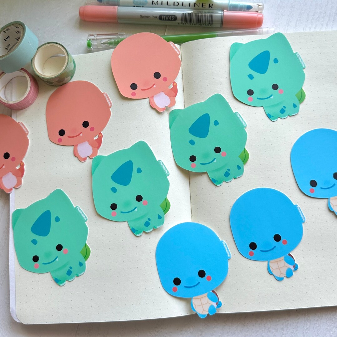 Gen 1 Starters 2.7 Vinyl Stickers - Etsy