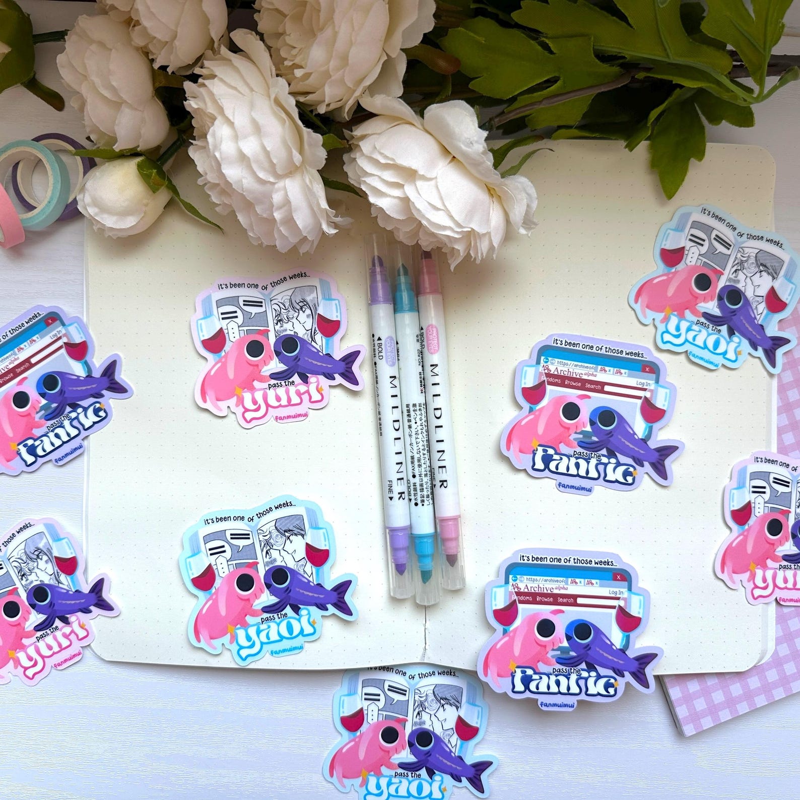 Pass the Yaoi | Yuri | Fanfiction Vinyl Stickers - Etsy
