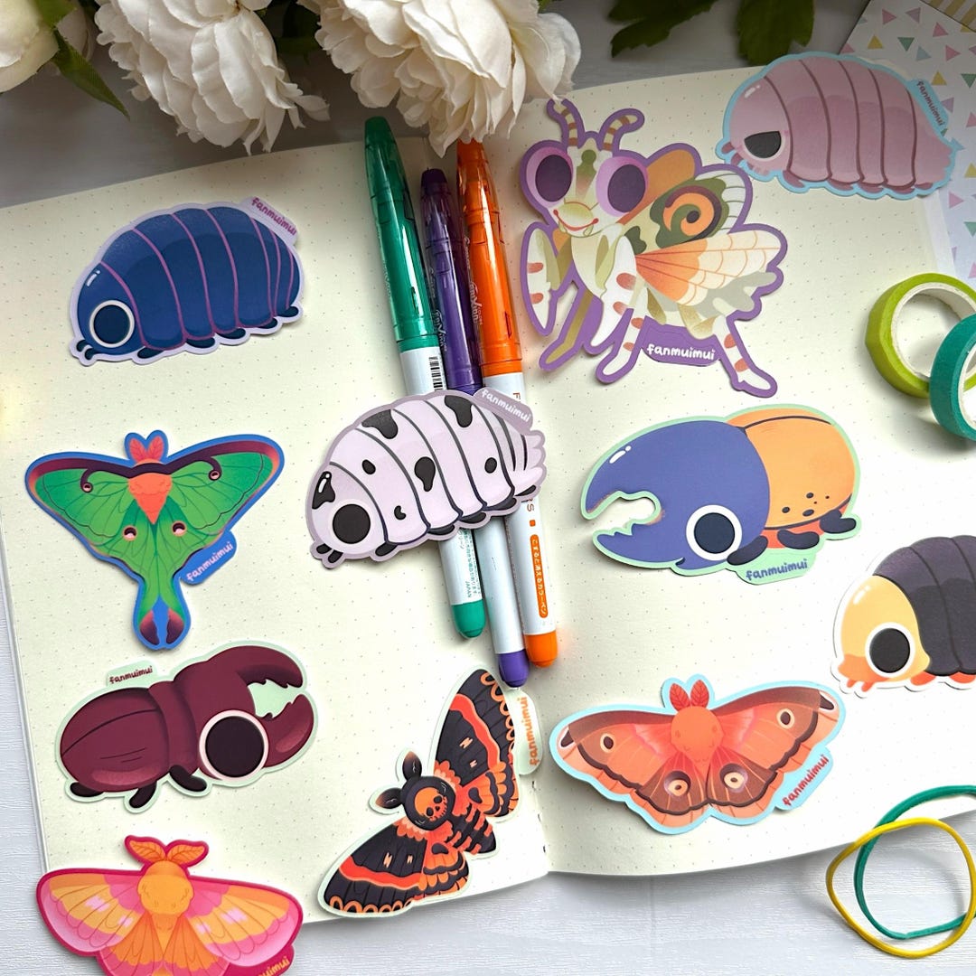 Bug Collection Vinyl Stickers - Etsy