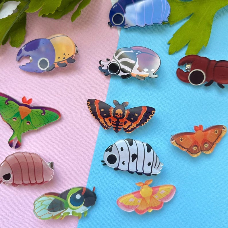 Giant Isopod Acrylic Hair Clip - Etsy