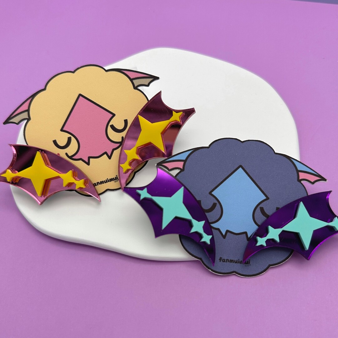 Kingdom Hearts Komory Bat Acrylic Hair Clips - Etsy