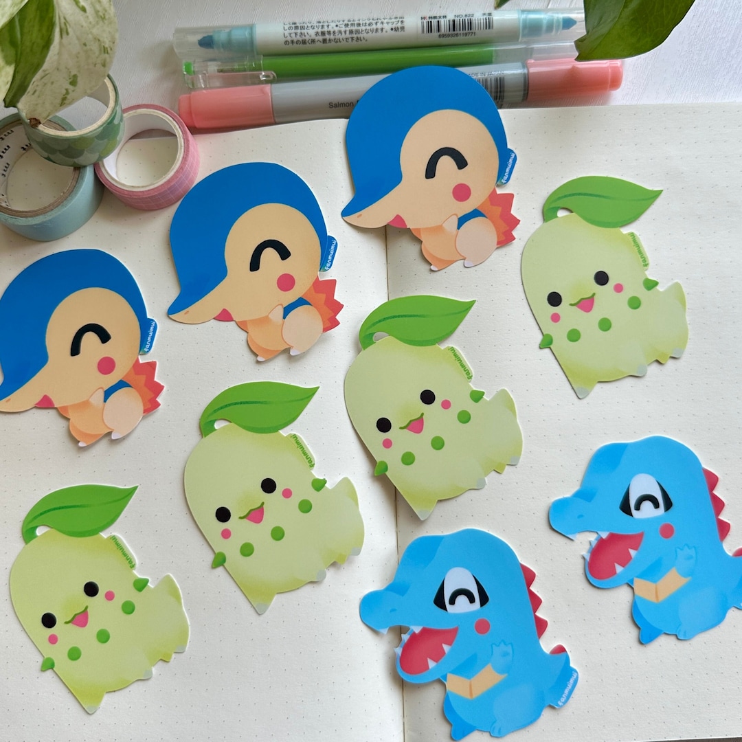Gen 2 Starters 2.7 Vinyl Stickers - Etsy